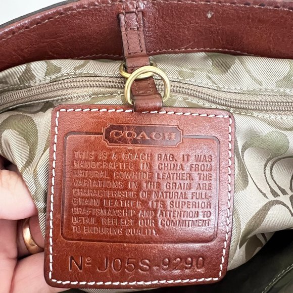 Coach | Bags | Vintage Coach Hampton Braided Tan Brown Leather Satchel ...